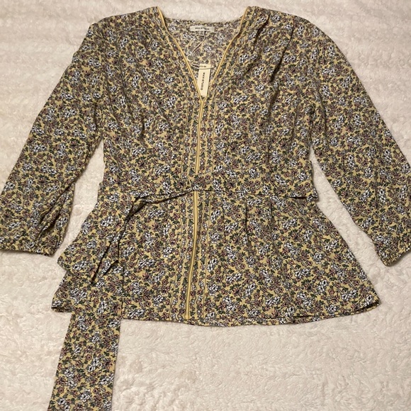 Max Studio | Tops | Max Studio Yellow Floral Blouse | Poshmark